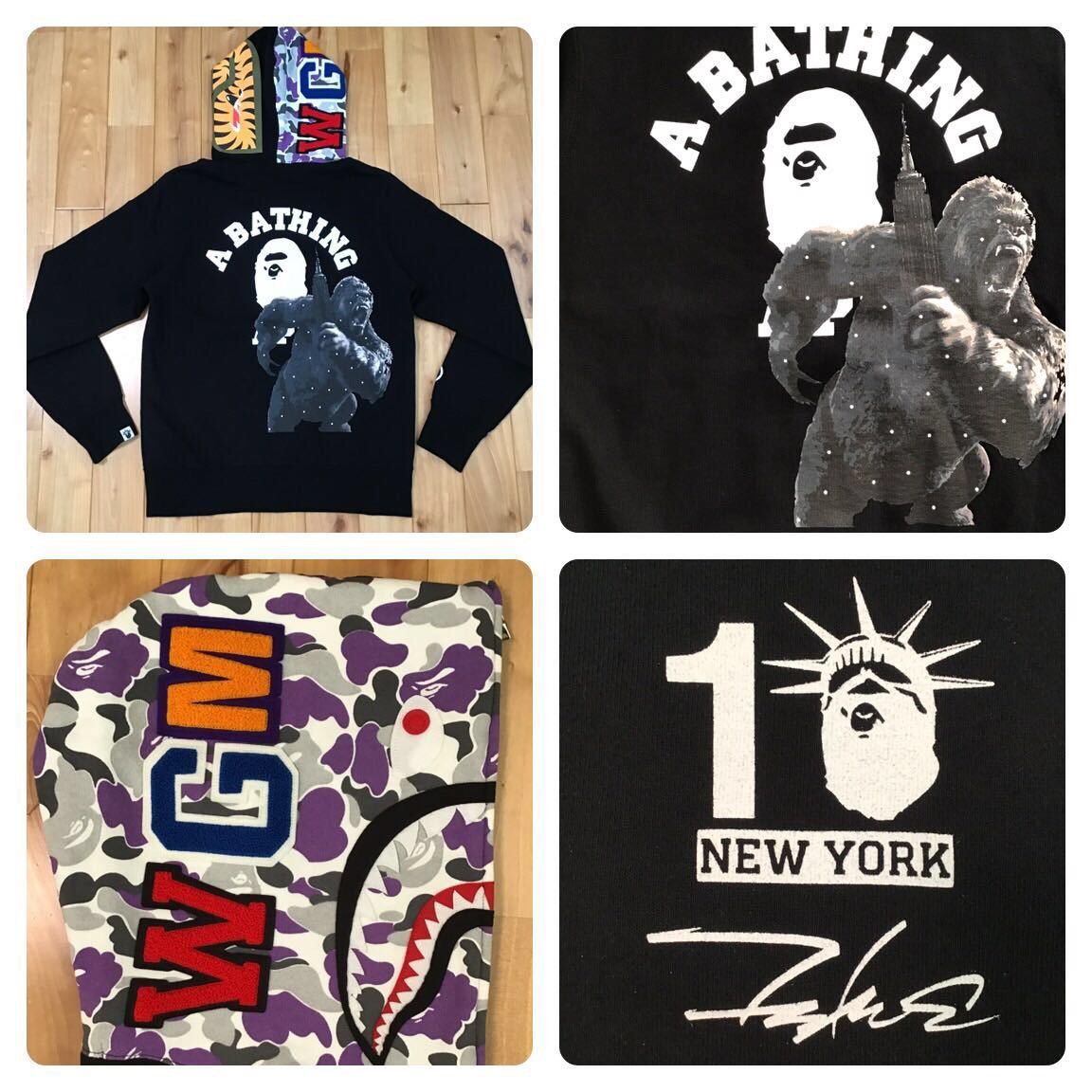 Bape × Futura 2015 Futura × BAPE NYC Shark full zip Hoodie a bathing ...