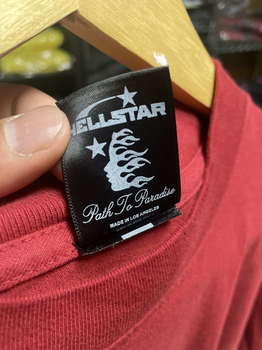 HELLSTAR HELLSTAR JESUS EMBLEM T-SHIRT RED | Grailed
