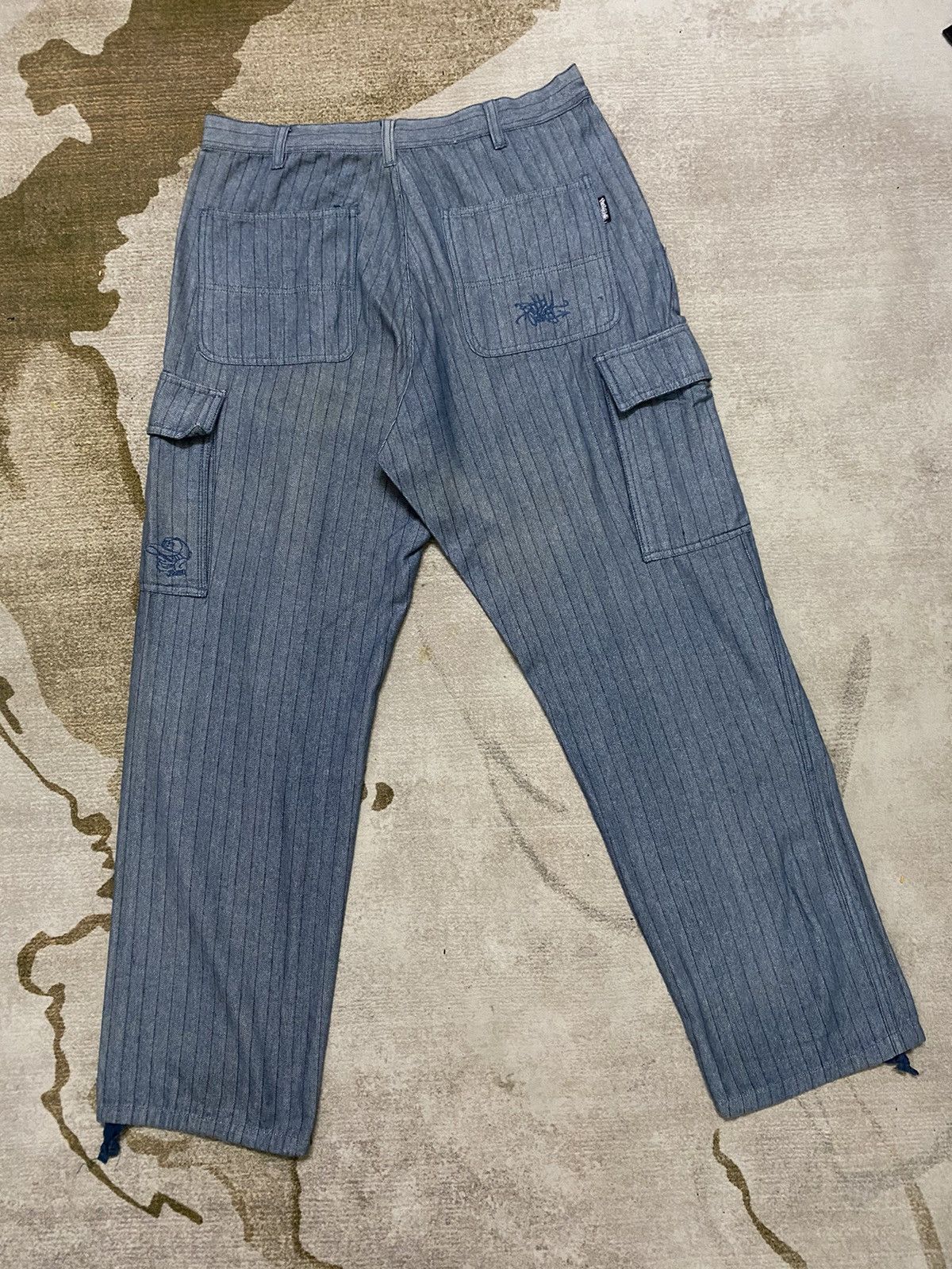 Vintage vintage bobby gang hickory cargo with waist and leg lace | Grailed