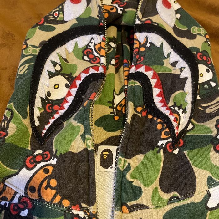 Bape Bape x Hello Kitty Shark Full Zip Hoodie | Grailed