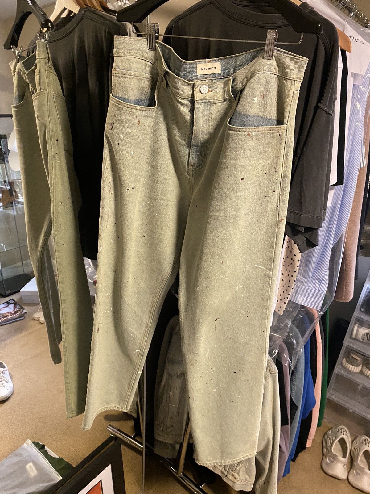 Bare Knuckles Bare Knuckles Paint Splatter Denim | Grailed