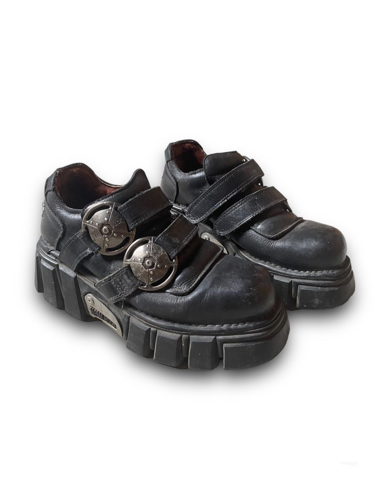 New Rock × Vintage New rock platform shoes metal | Grailed