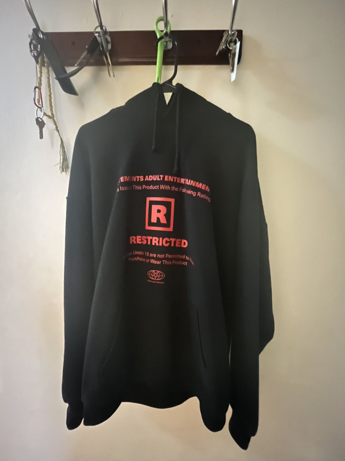 Vetements Vetements +18 R Rated Adult Entertainment Hoodie FW21-22 ...