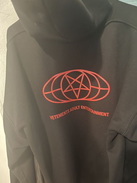 Vetements Vetements +18 R Rated Adult Entertainment Hoodie FW21-22 ...