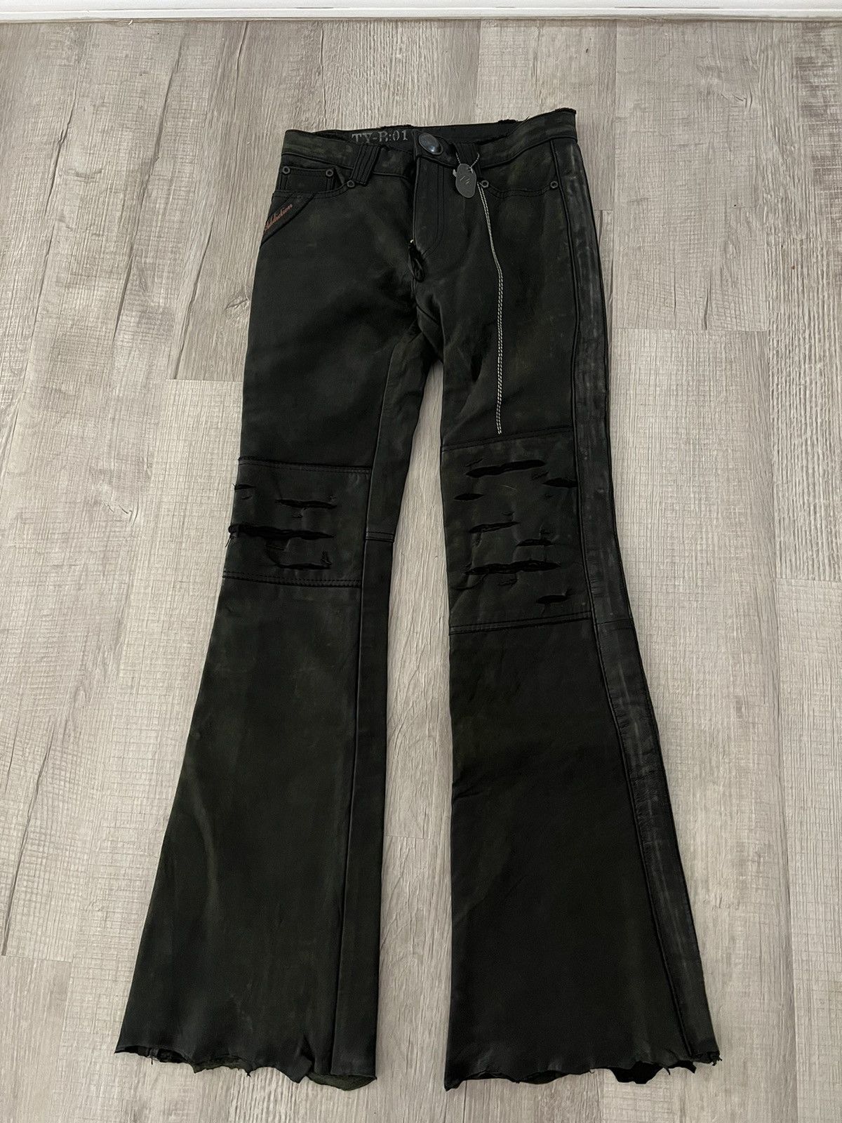 If Six Was Nine 14th Addiction Flared Leather Pants | Grailed