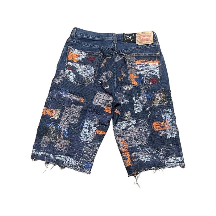 Kapital Sashiko Denim Jean Shorts Patchwork Boro Levis Jorts 33” | Grailed