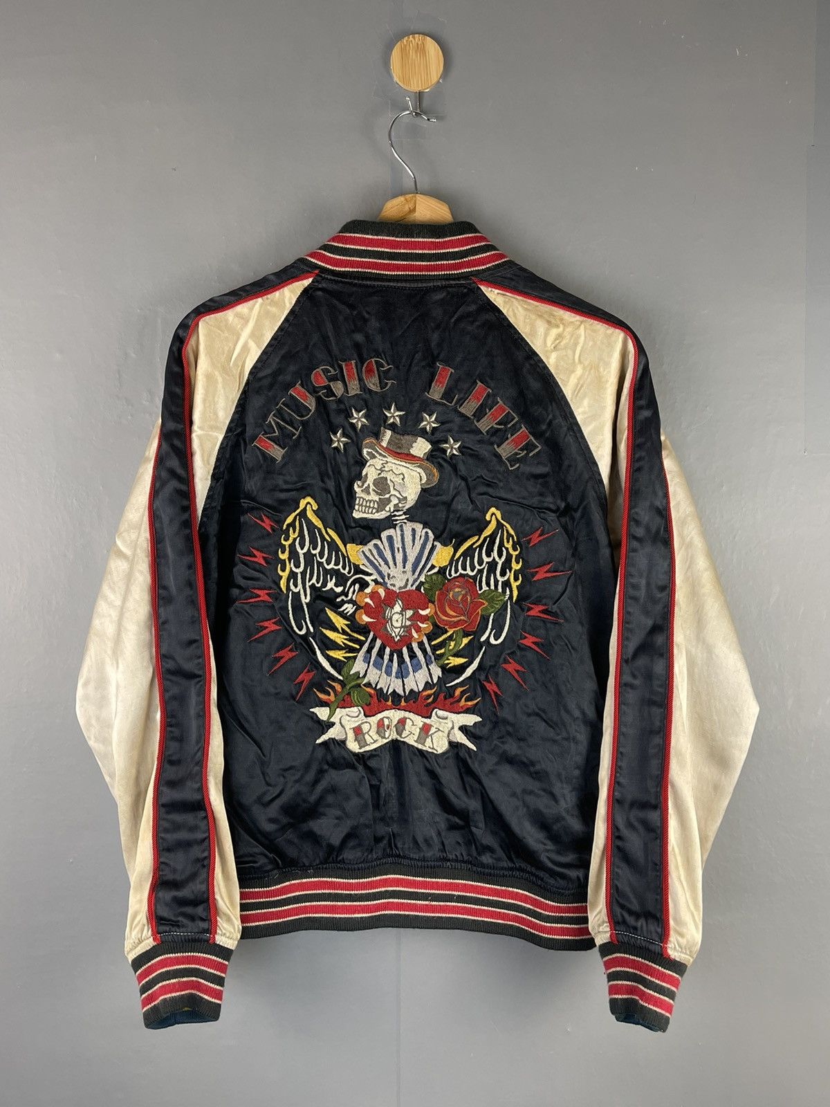 Vintage Vintage HOUSTON Sukajan Japan Embroidery Reversible Jacket ...