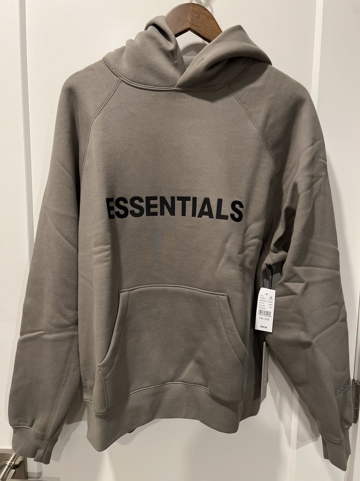 Essentials Fear of God Essentials Hoodie Cement | Grailed