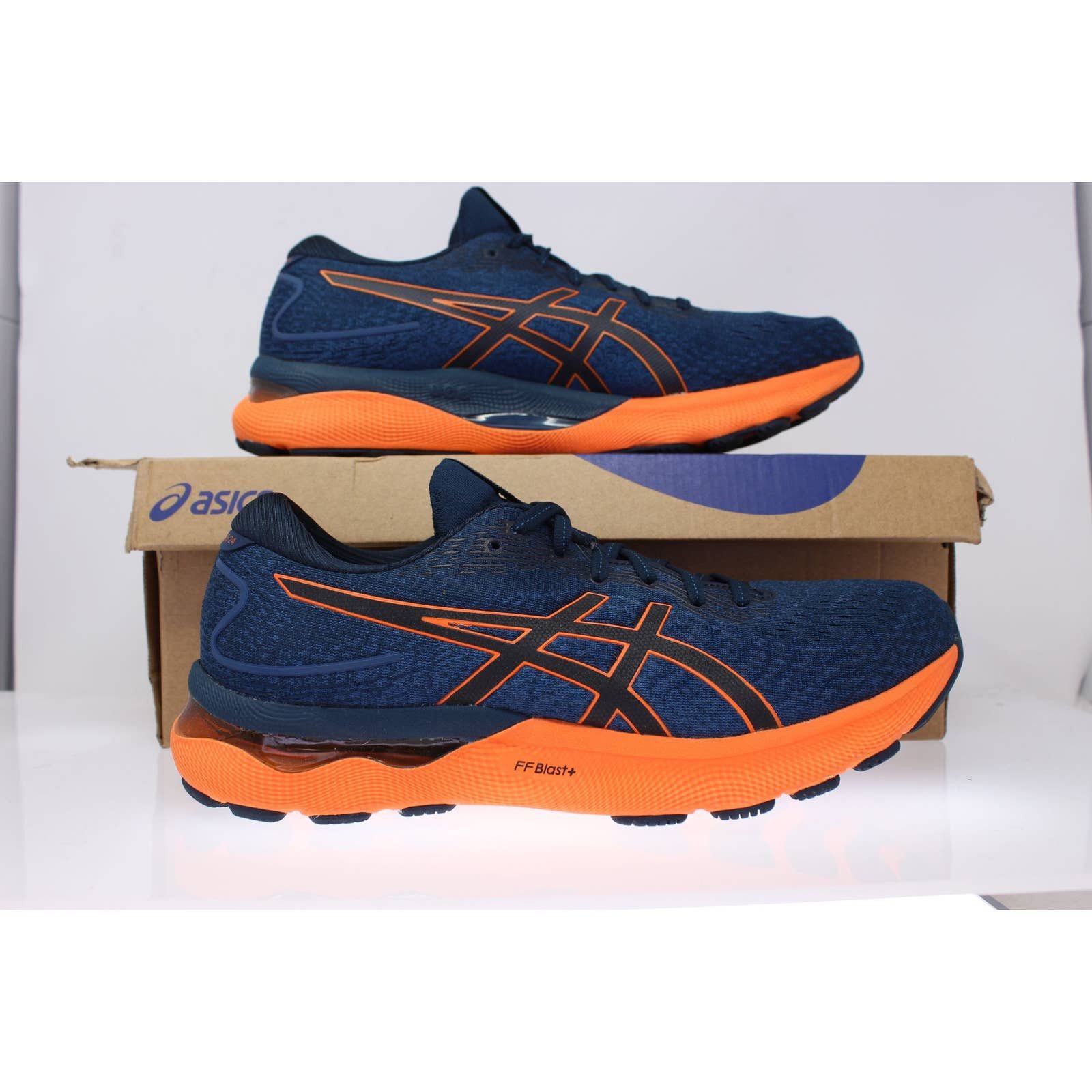 Asics GEL-NIMBUS 24 French blue/Shocking orange 1011B359-402 | Grailed