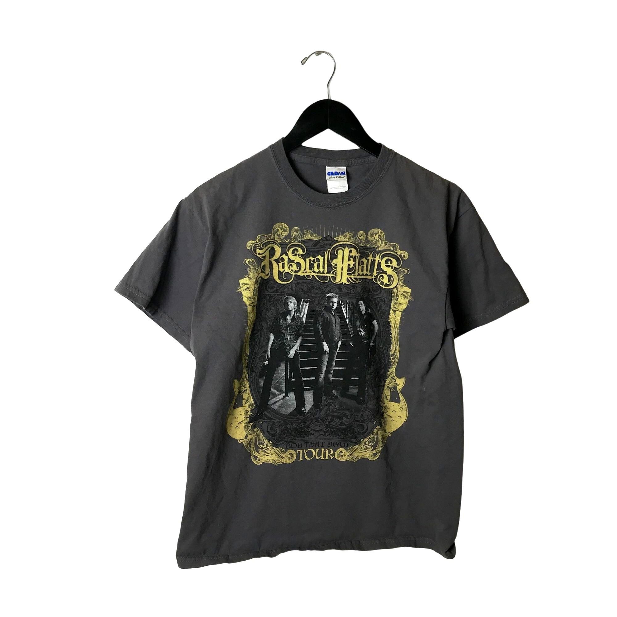 Gildan 00s Vintage Rascal Flatts Bob Your Head Tour T Shirt Country ...