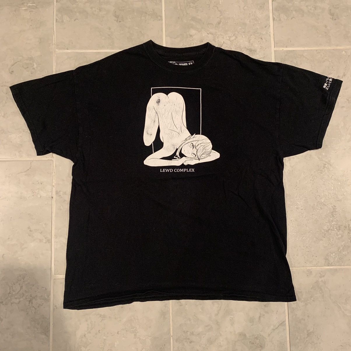 Vintage Vintage y2k Lewd Complex anime cartoon girl print T-shirt | Grailed