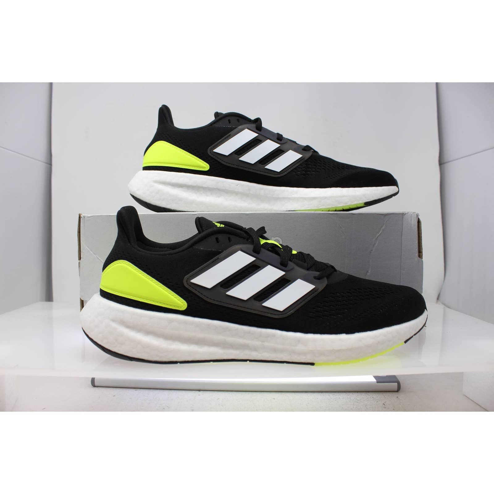 Adidas Pureboost 22 Core Black/Cloud White/Solar Yellow HQ1449 | Grailed