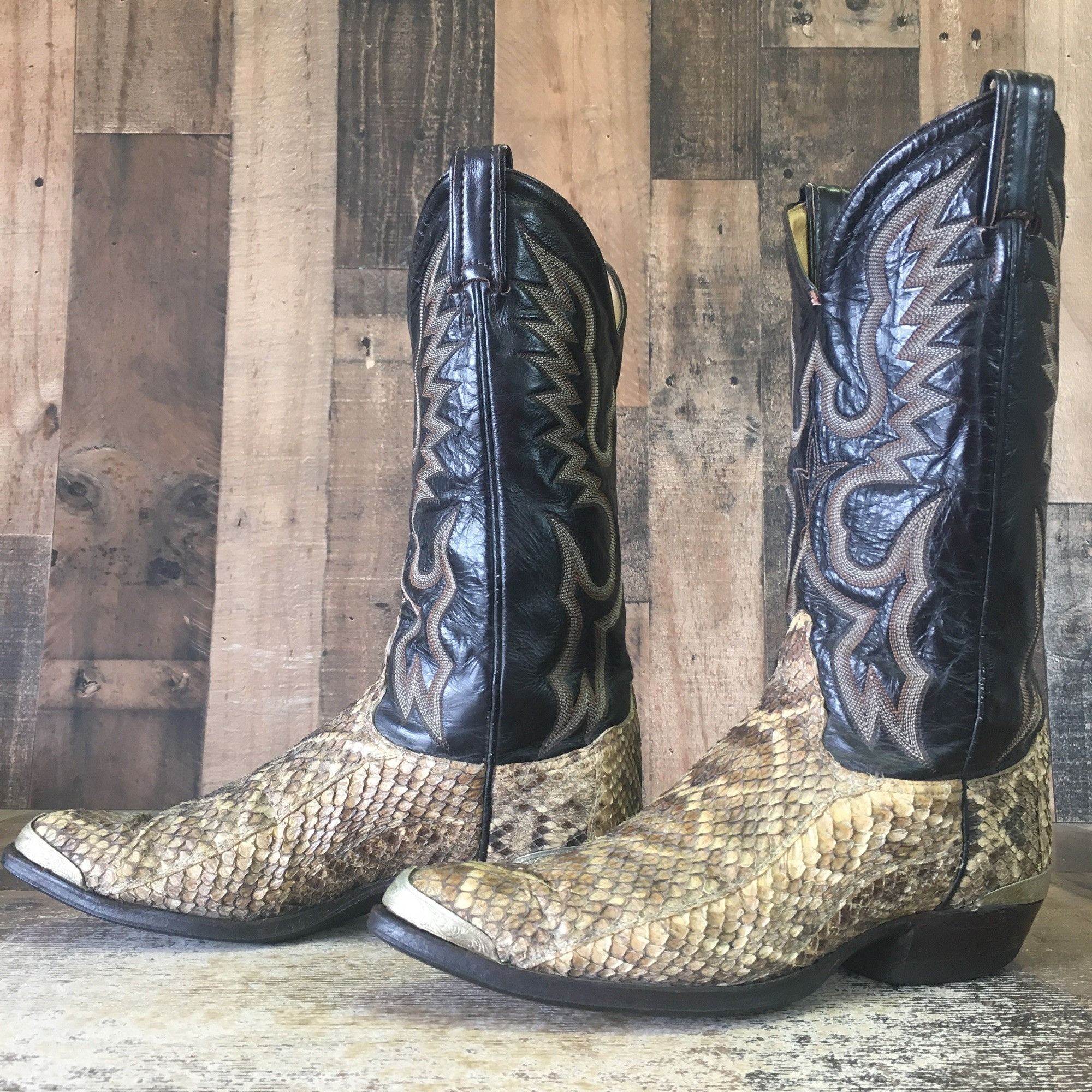 Tony Lama Tony Lama S6544 Vtg Snakeskin Cowboy Boots Mens 8.5 D | Grailed