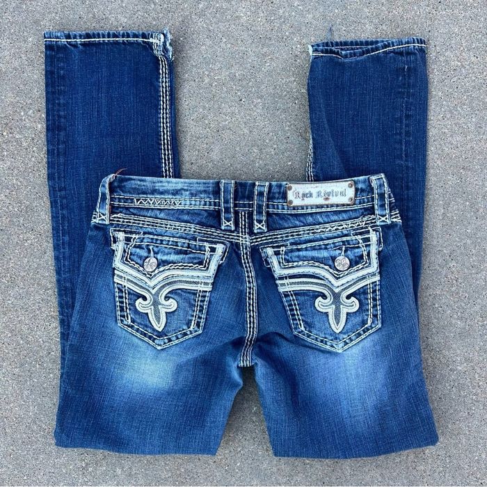 Rock Revival Rock Revival Kai Straight Embroidered Flap Pocket Jeans 29 | Grailed
