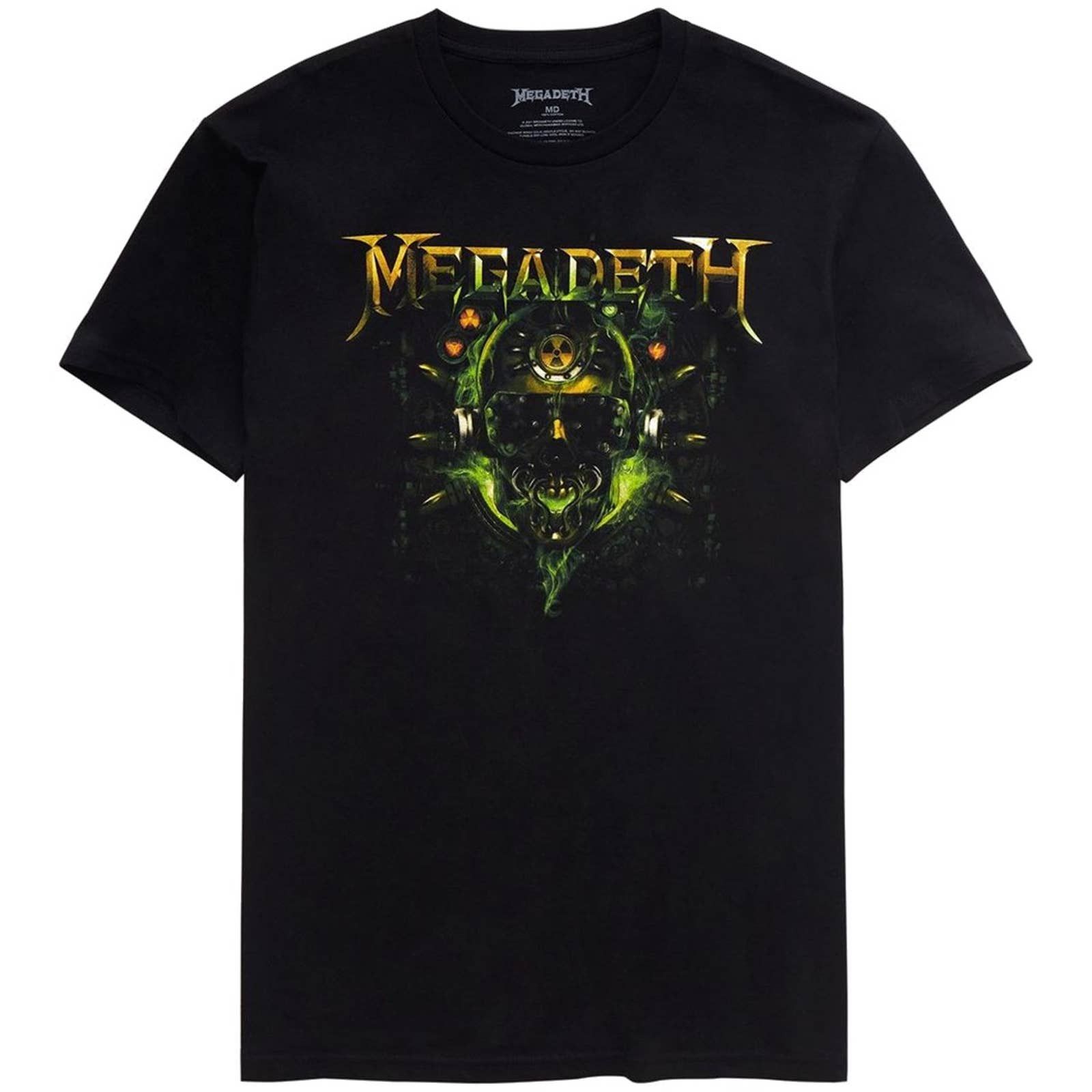 Megadeth Megadeth Men's Officially Licensed Green Skull Tee T-Shirt ...