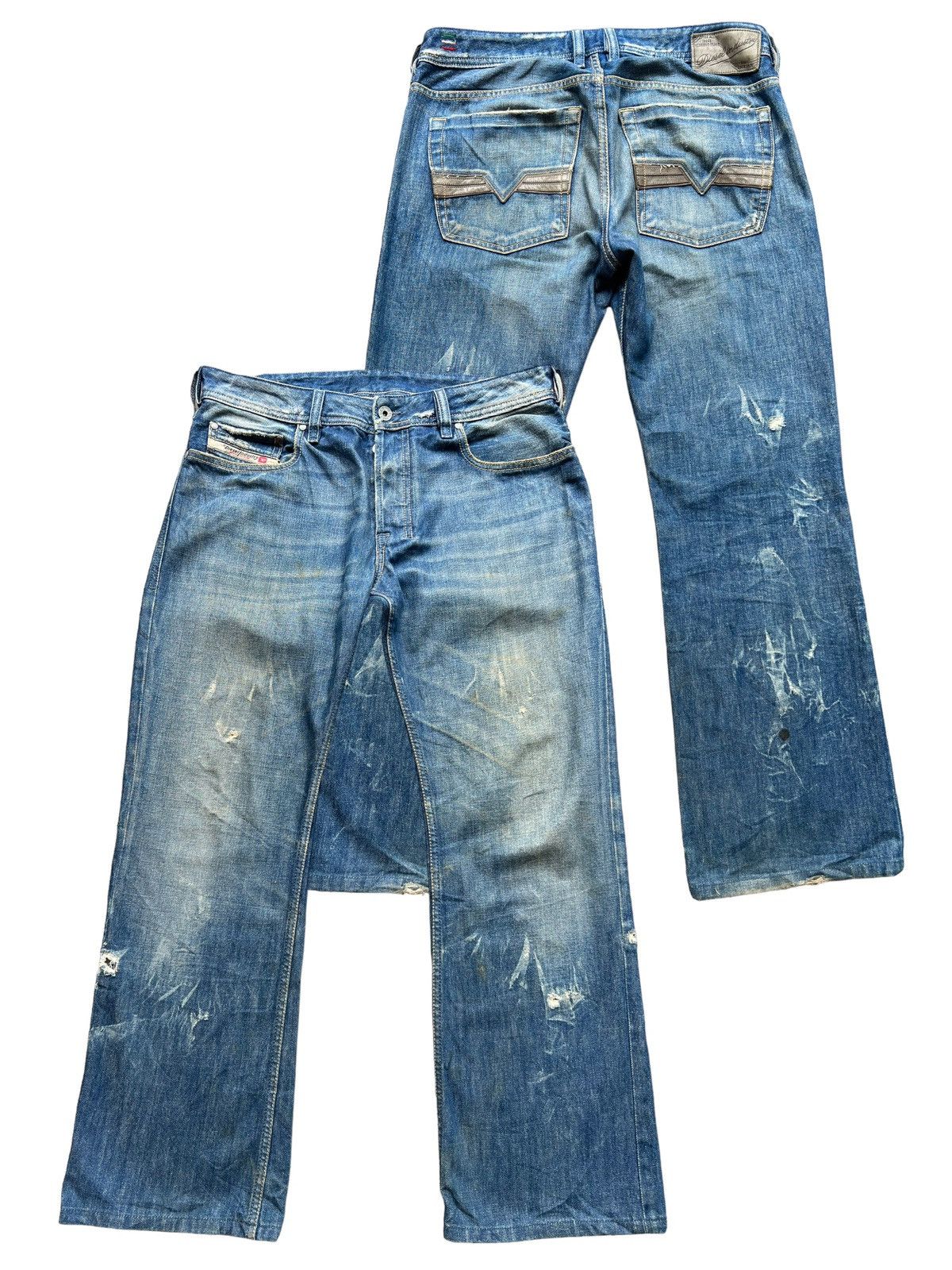 Diesel × Distressed Denim × Vintage Vintage Diesel Italy Distressed ...