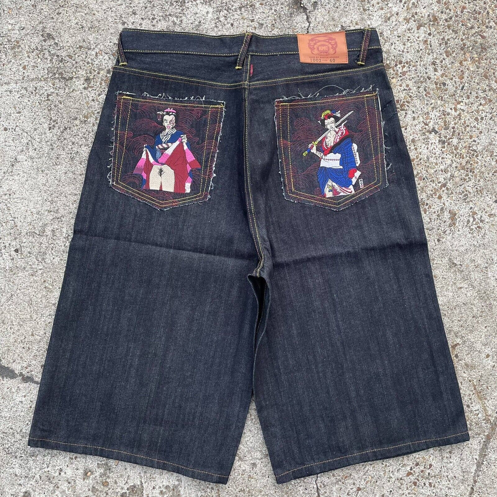 RED MONKEY NWT Red Monkey Co RMC Baggy Y2K Jean Shorts Lot 1002 Jorts ...