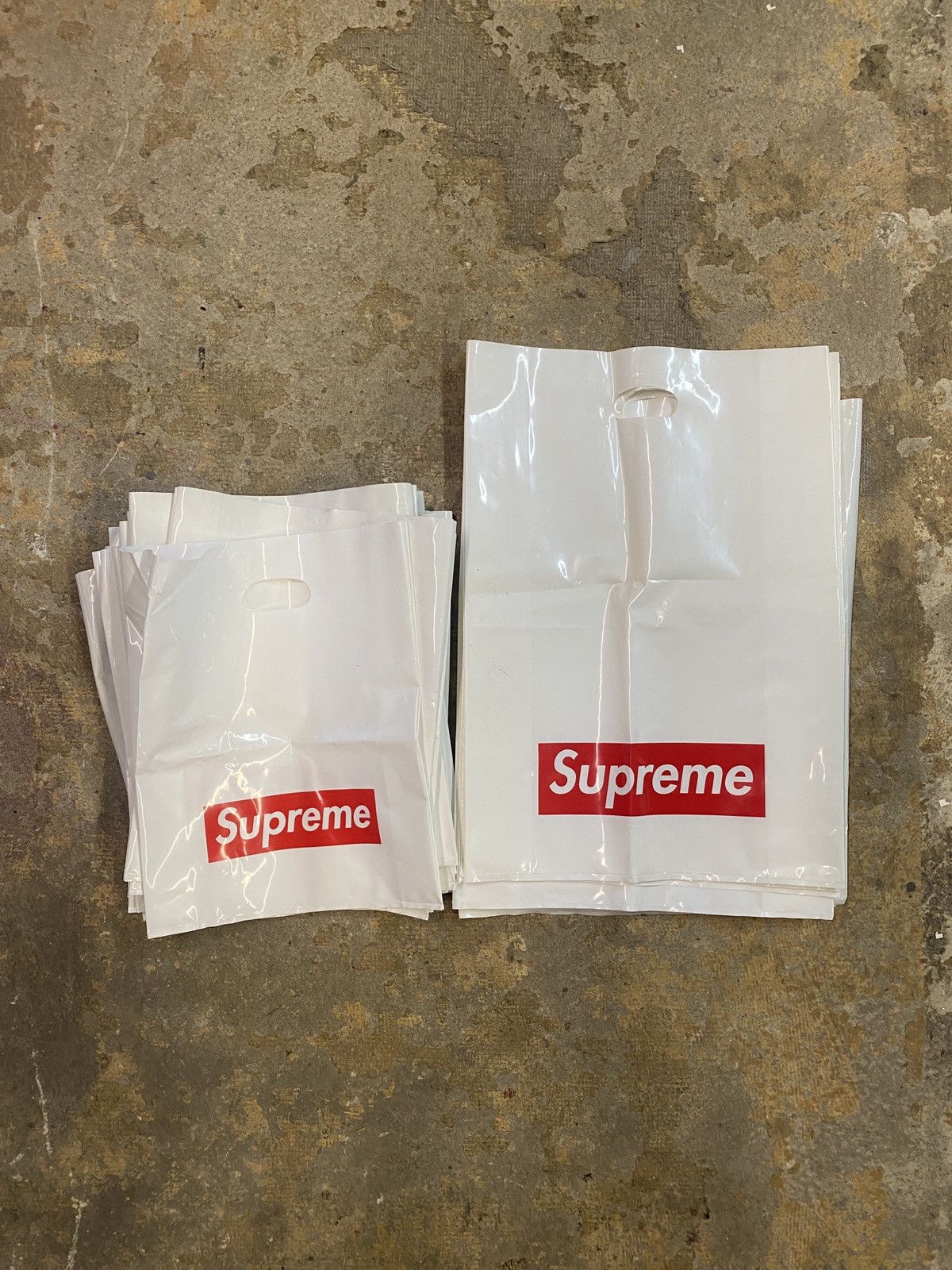 Supreme LOT of 24 Supreme New York Box Logo Plastic Shopping Bags | Grailed