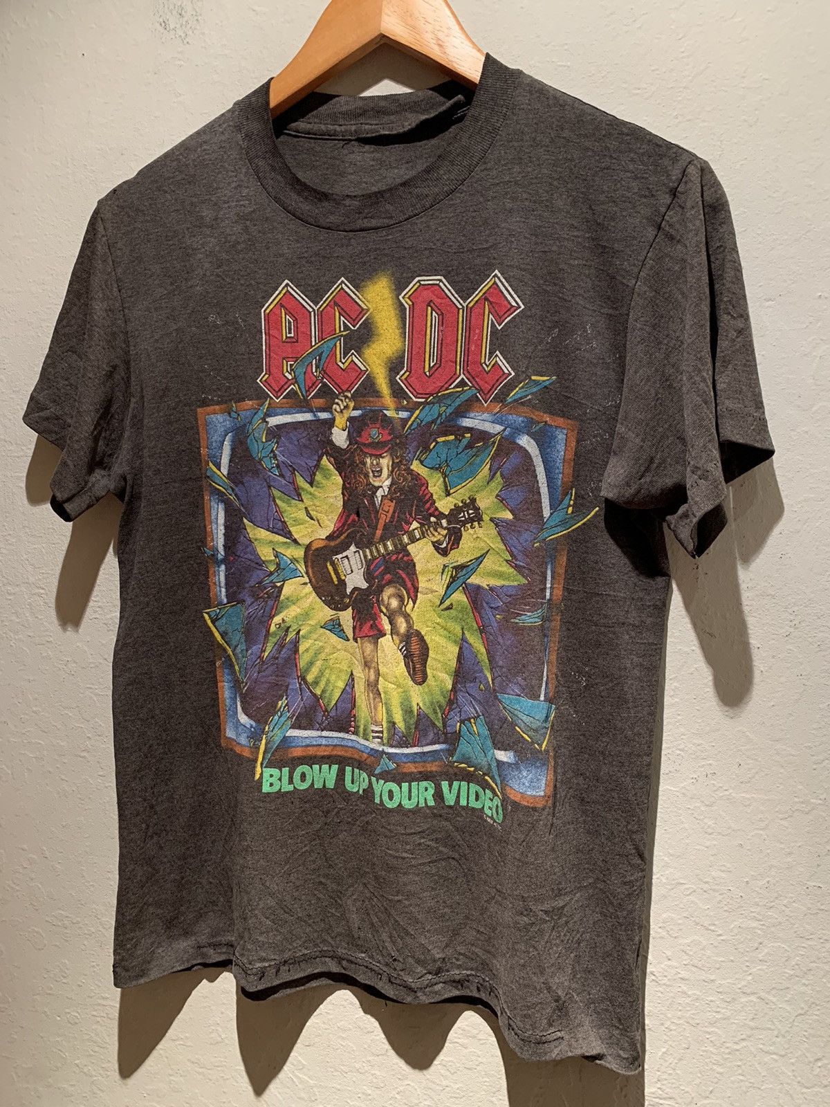 AC/DC × Band Tees × Vintage RARE* Vintage 1988 AC/DC Blow Up Your Video ...