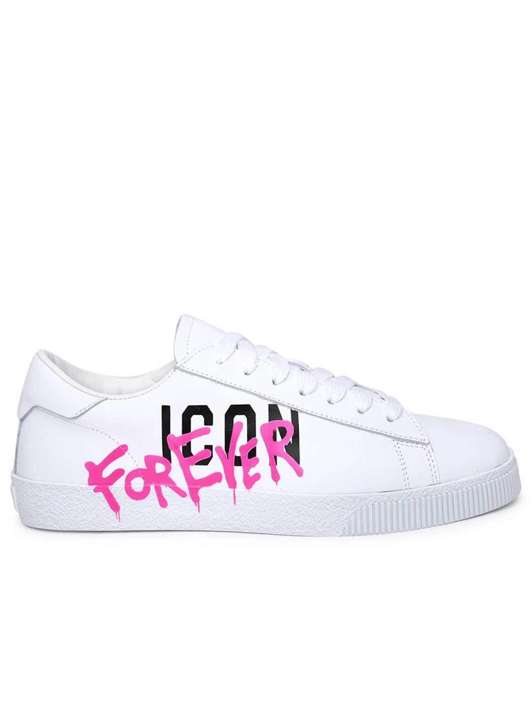 Dsquared2 White Leather Icon Cassetta Sneakers | Grailed