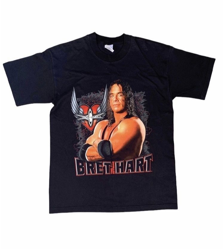 Vintage × WWE × WWF Vintage 90s WWF WWE Hitman Bret Hart Size M | Grailed