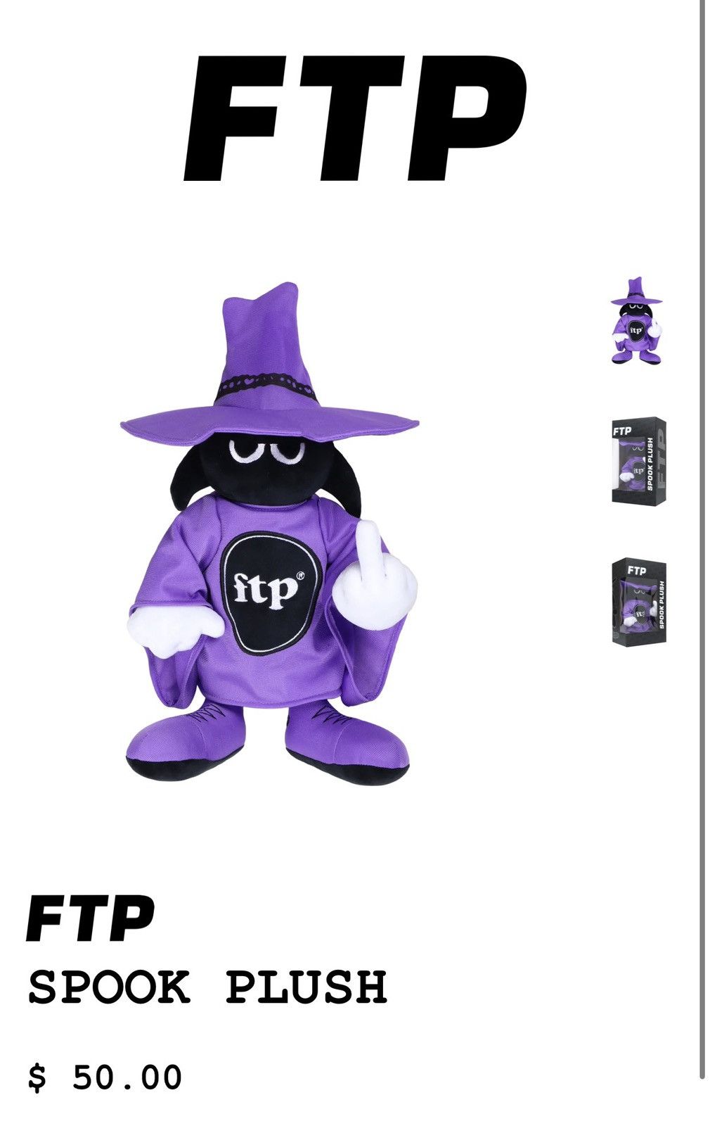 Fuck The Population FTP - SPOOK PLUSHIE | Grailed