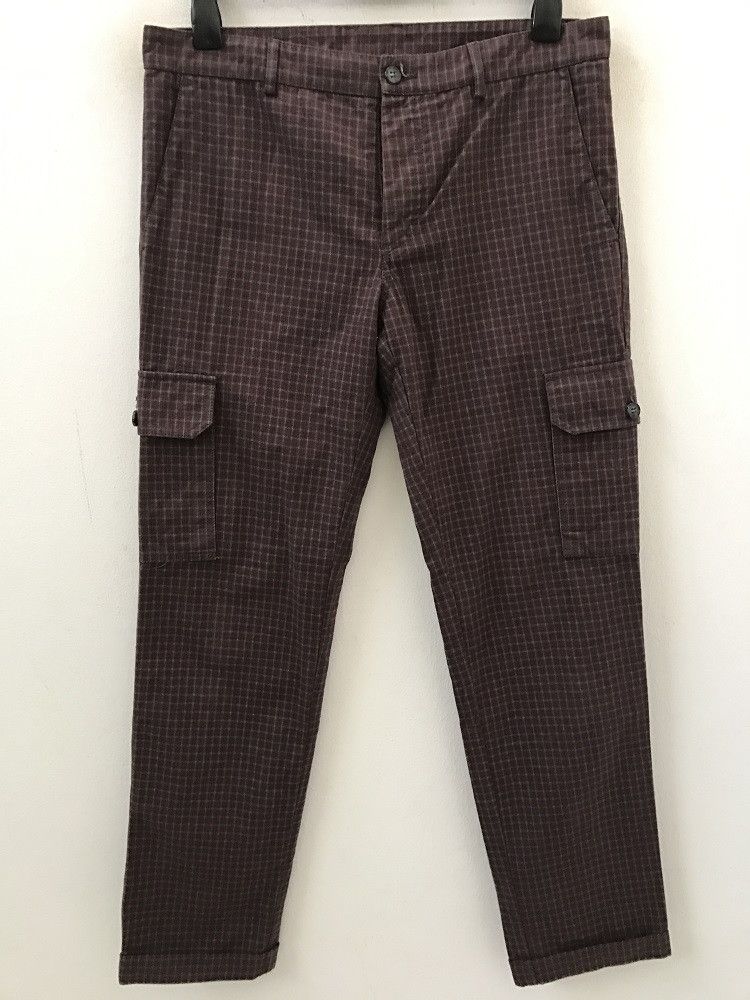 Iceberg Made in Italy Checkered Check Cargo Trouser Pant | Grailed