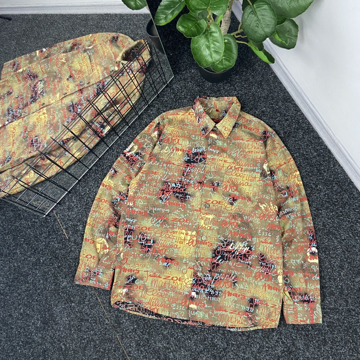 Archival Clothing Shirt Monogram 90s Signum Aztec Navajo Tribal Pattern ...