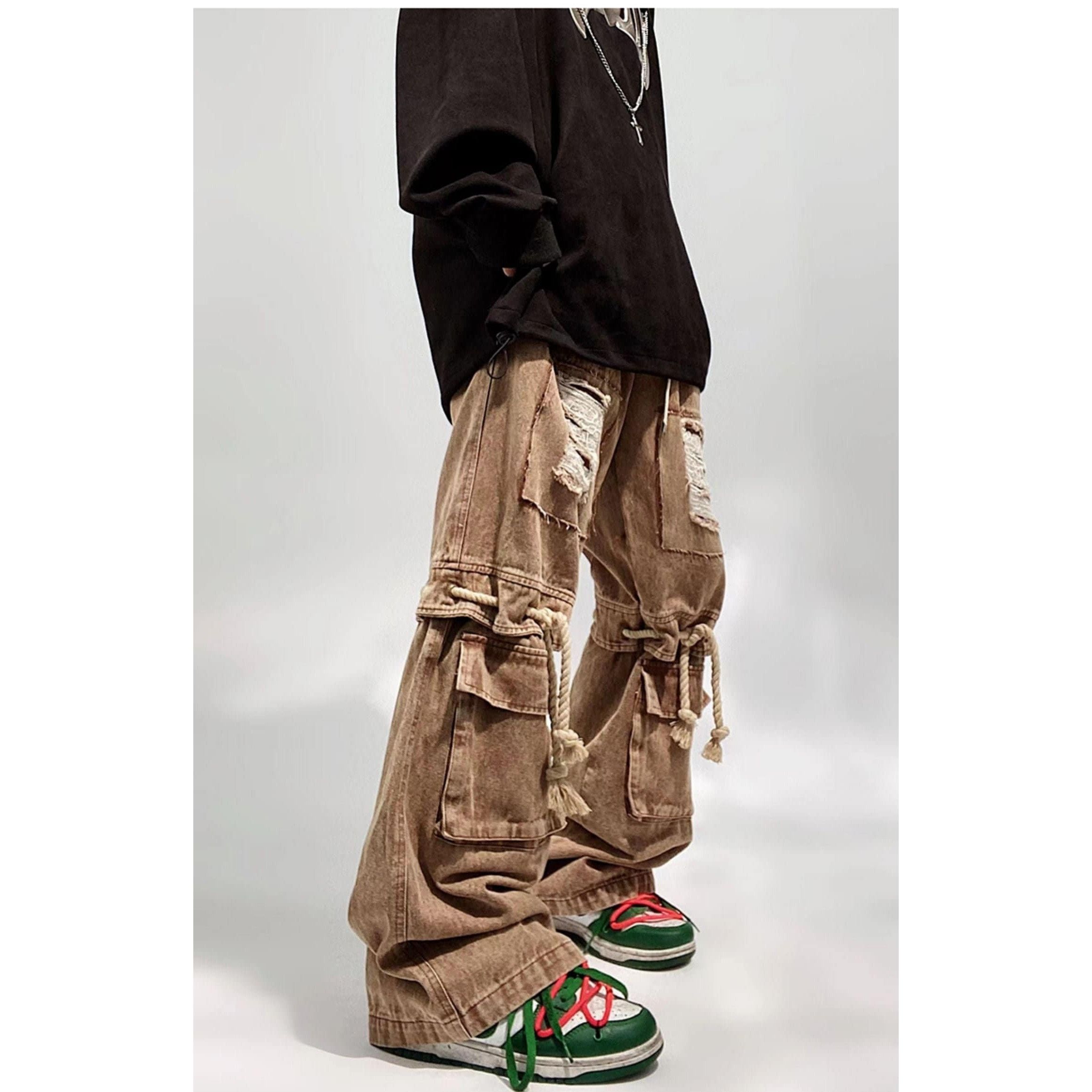 Streetwear Alt Shredded Destroyed Deconstructed Jeans | Grailed