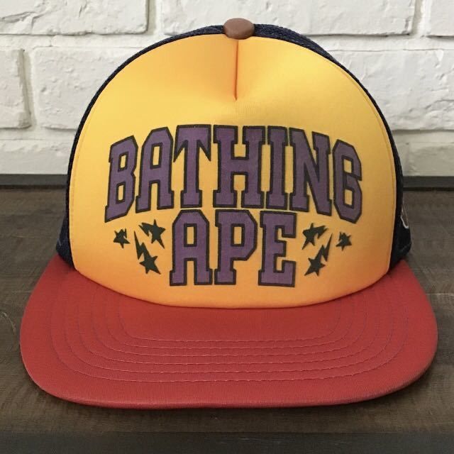 Bape BAPE STA logo trucker hat cap a bathing ape star | Grailed