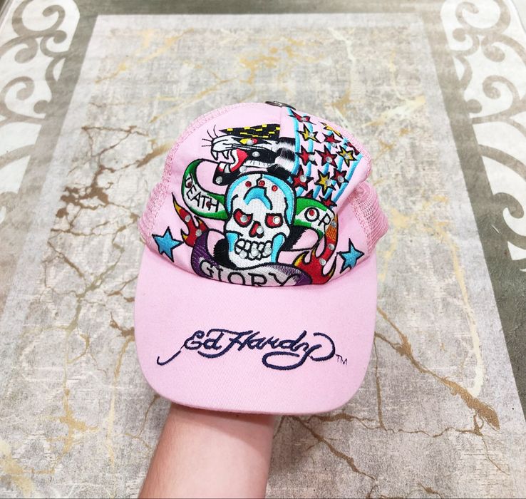 Ed Hardy Vintage Ed Hardy Pink Cap | Grailed