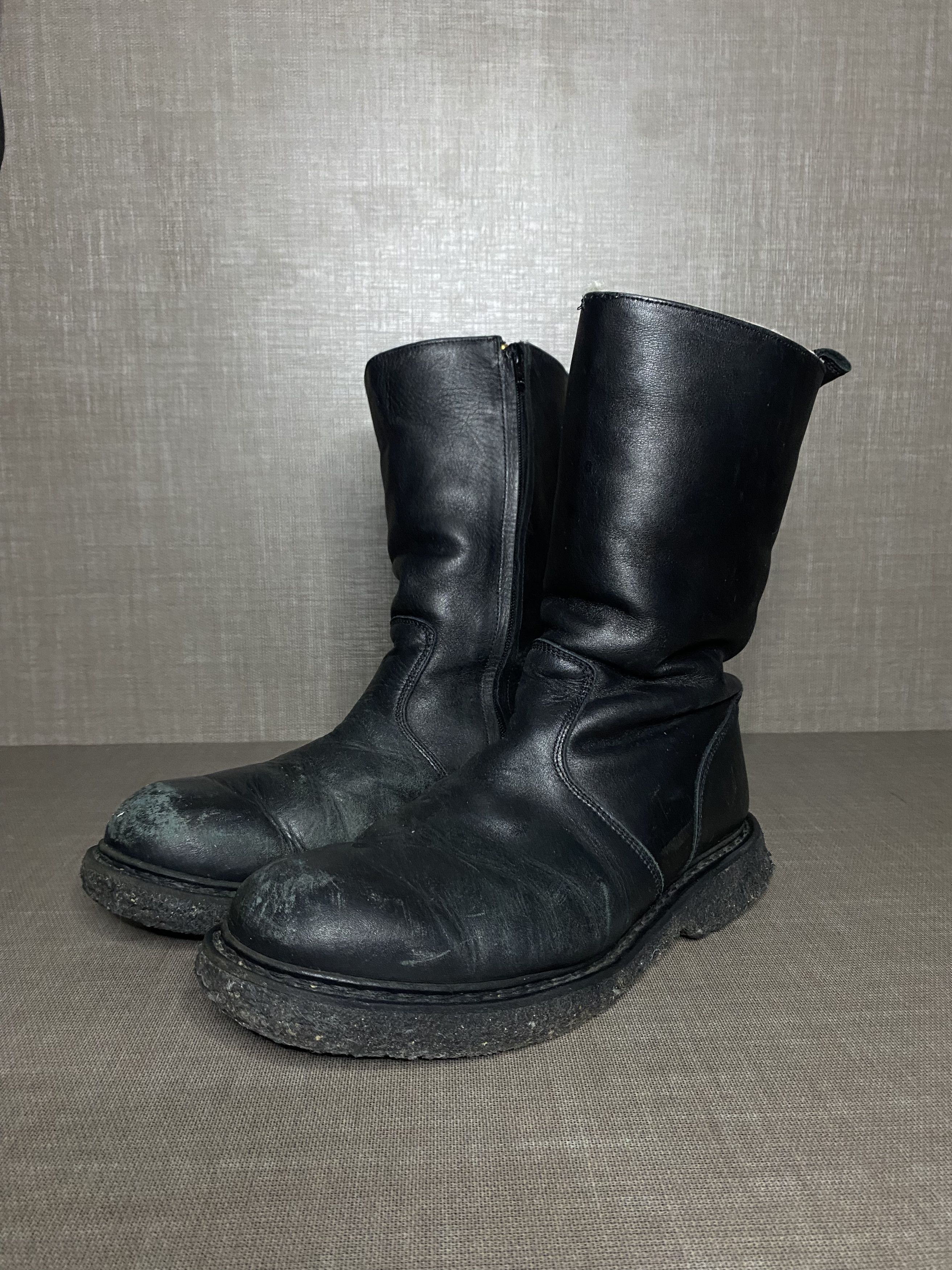 Balmain Balmain FW11 Christophe Decarnin Combat Shearling Boots | Grailed