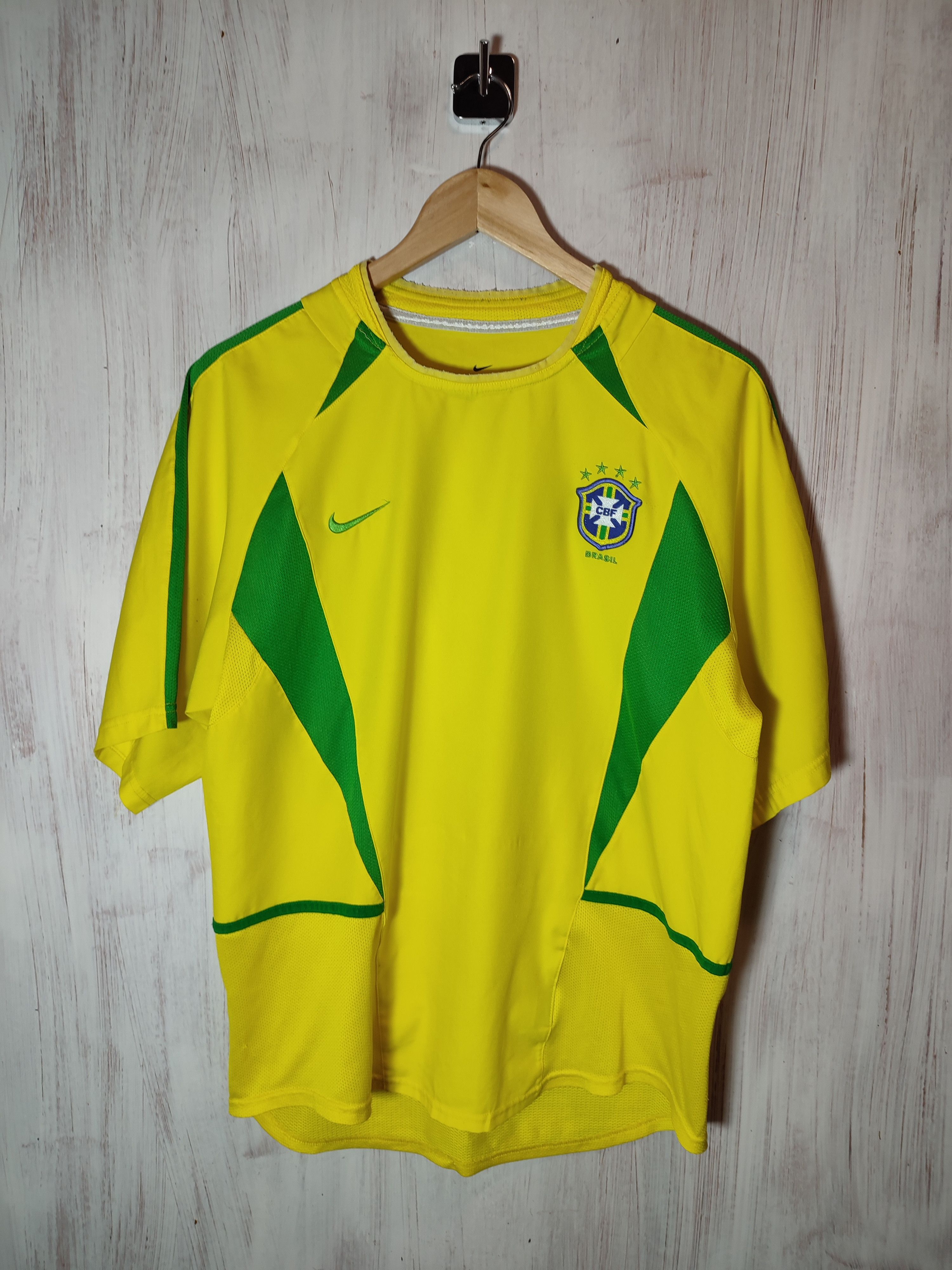 Nike Brasil 2002 2003 2004 home soccer shirt football kit Brazil | Grailed