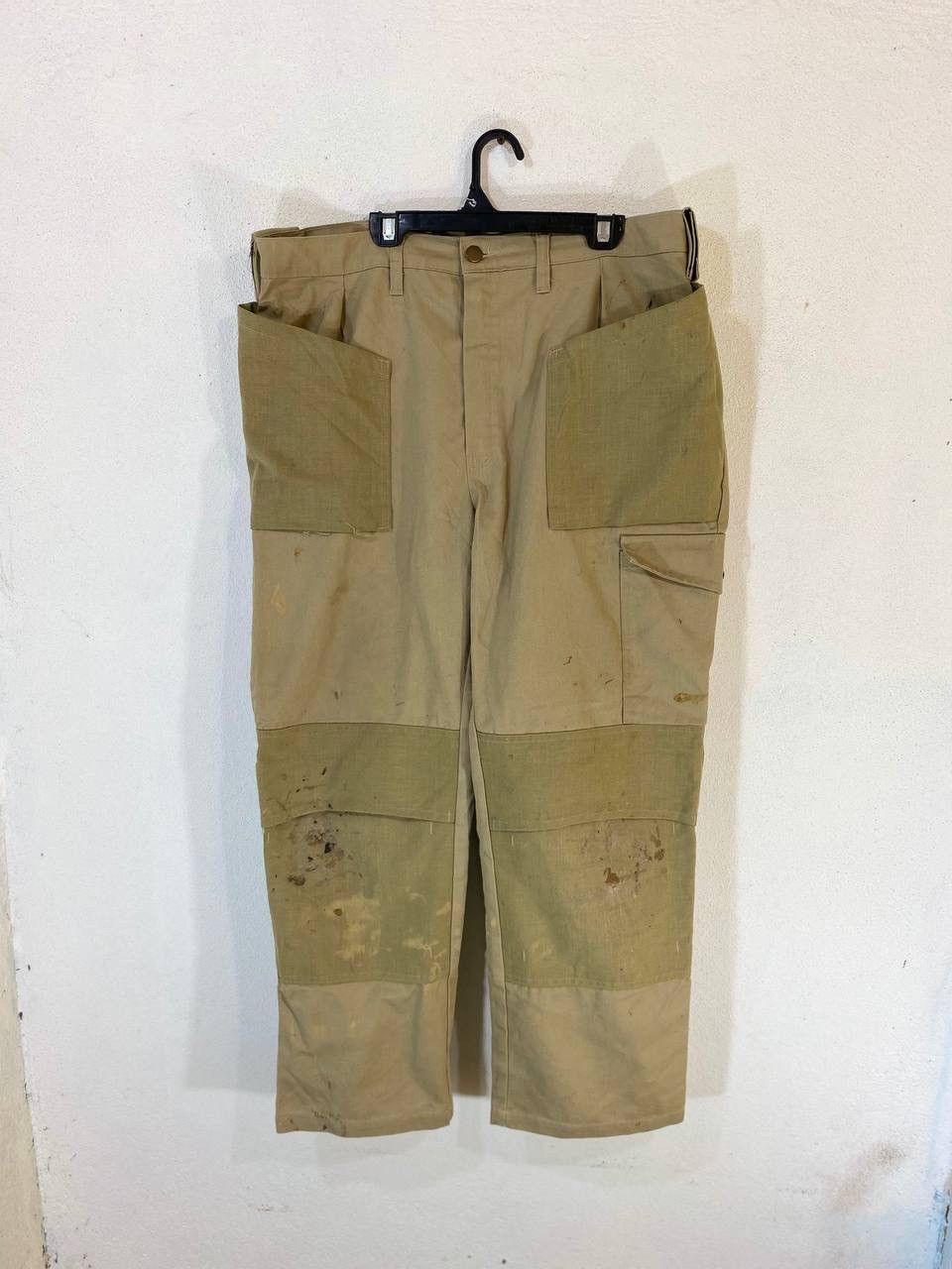 Vintage Skillers cargo pants distressed style with paint splatter | Grailed