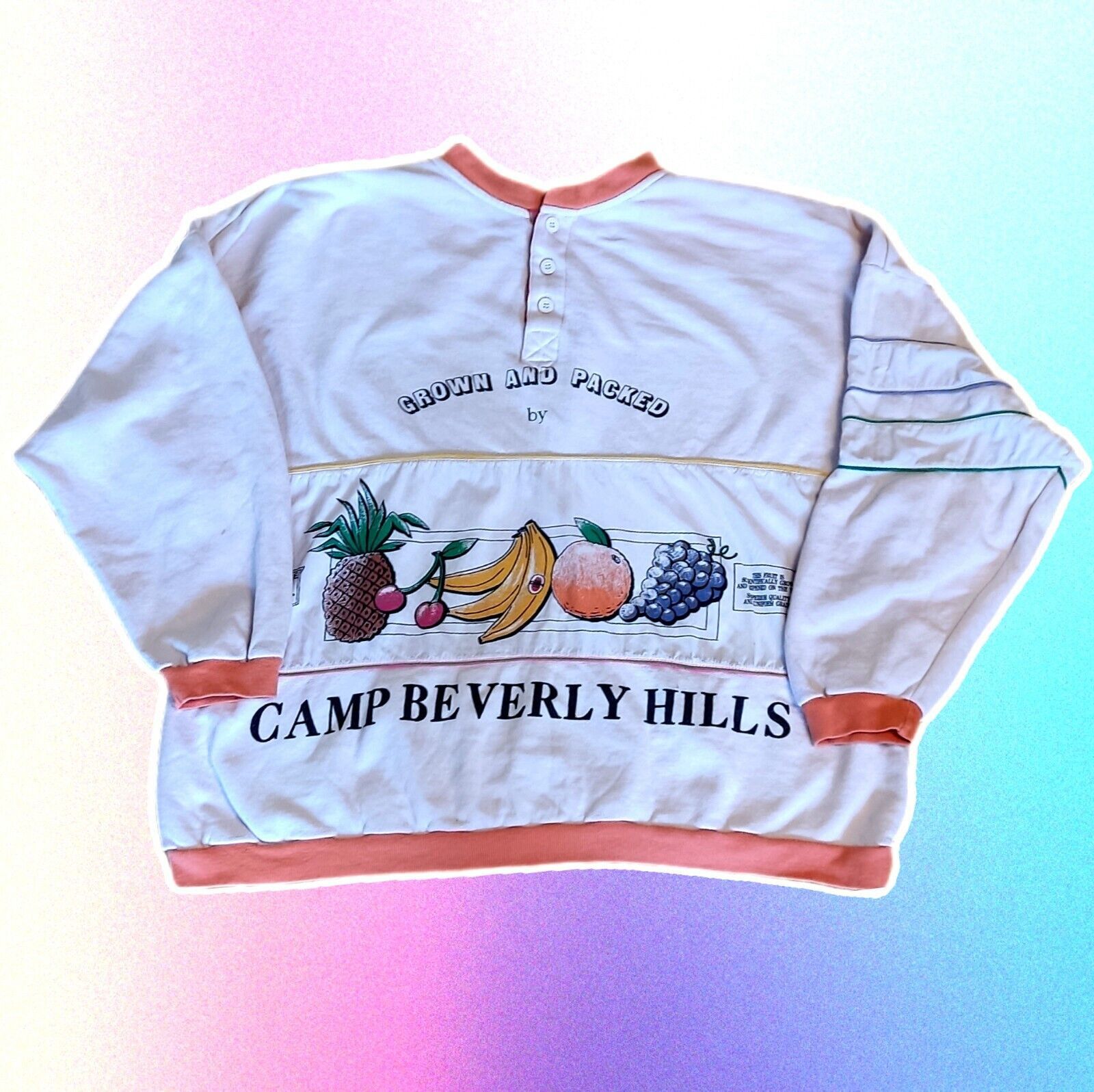 Vintage Vtg Camp Beverly Hills y2k retro 80s/90s drip men sweatshirt | Grailed
