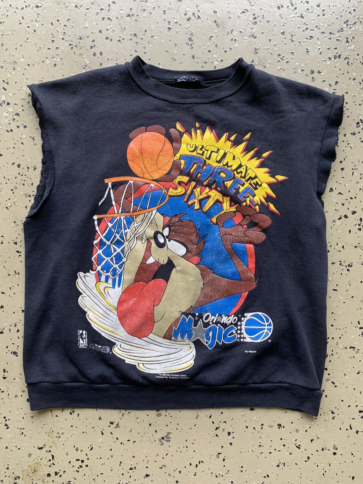 Vintage 90s Orlando Magic Taz Dunking Cut Off Crewneck | Grailed