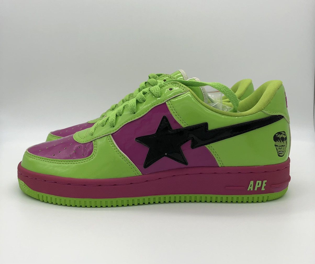 Bape × Marvel Comics 2006 Bape x Marvel Comics Hulk Bapesta | Grailed