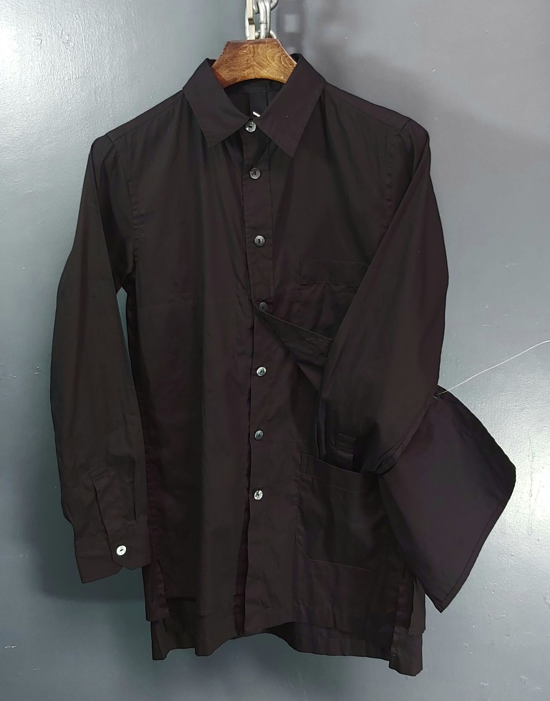 Yohji Yamamoto Ground Y x Yohji Yamamoto Half Double Button up Shirt ...