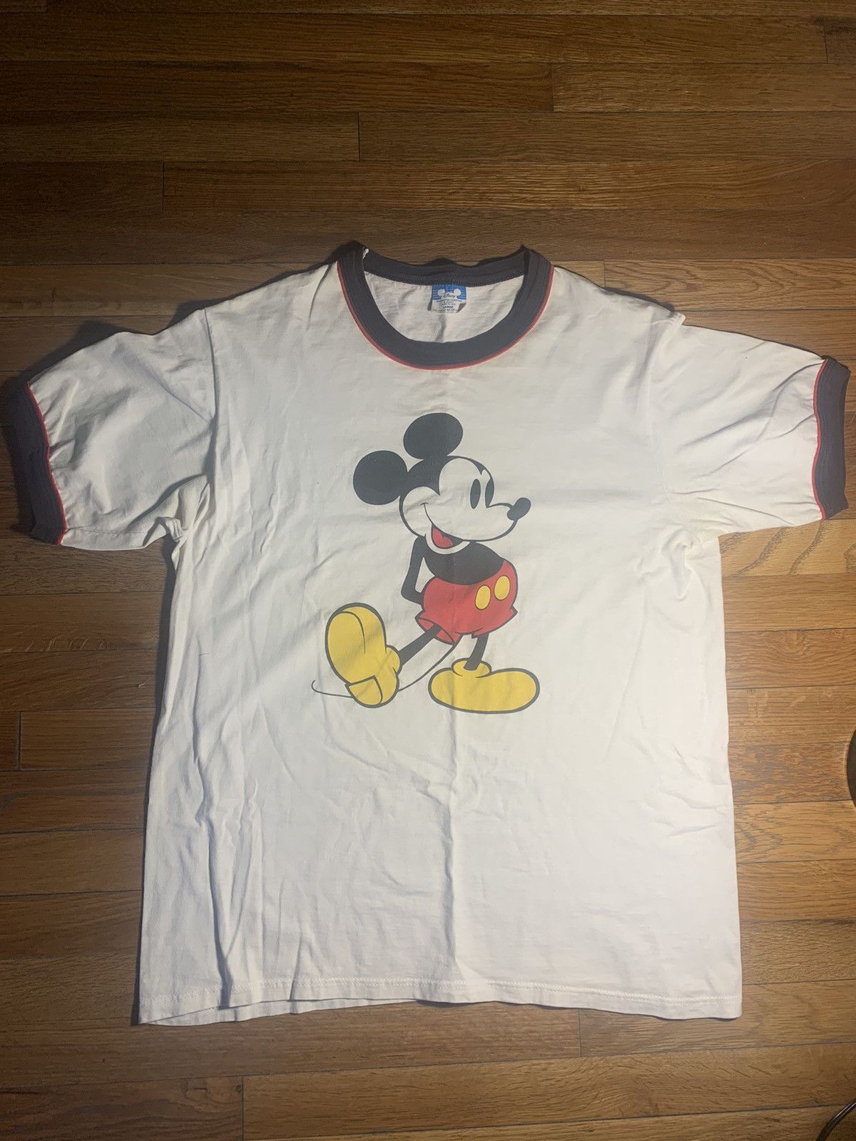 Disney × Mickey Mouse × Vintage Mickey Mouse Disney Vintage Ringer T ...