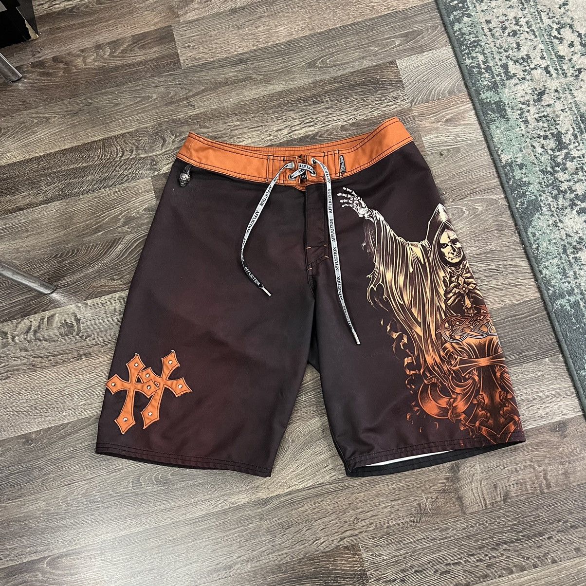 Vintage Affliction cross shorts | Grailed