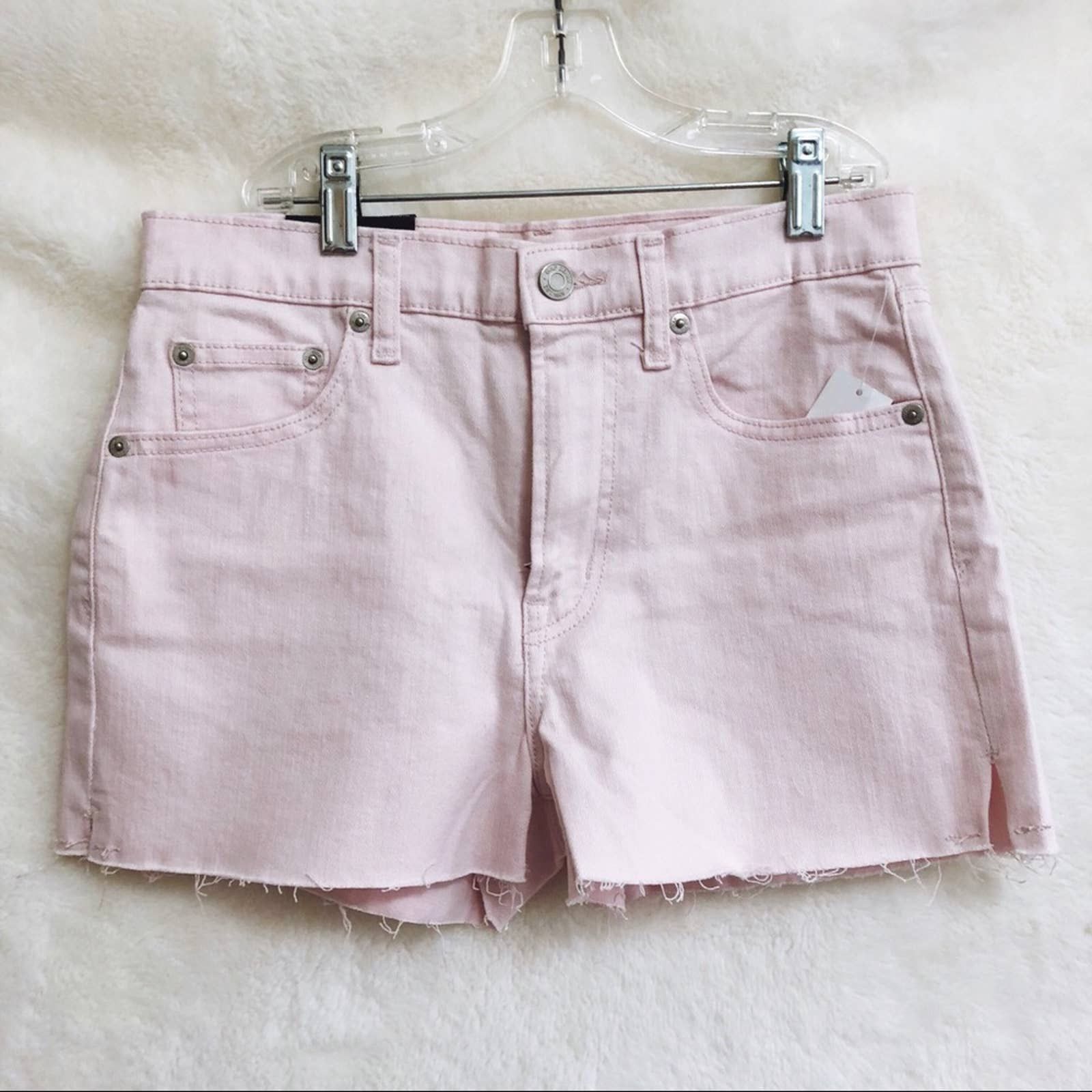 Gap GAP Light Pink High Rise 3" Denim Shorts | Grailed