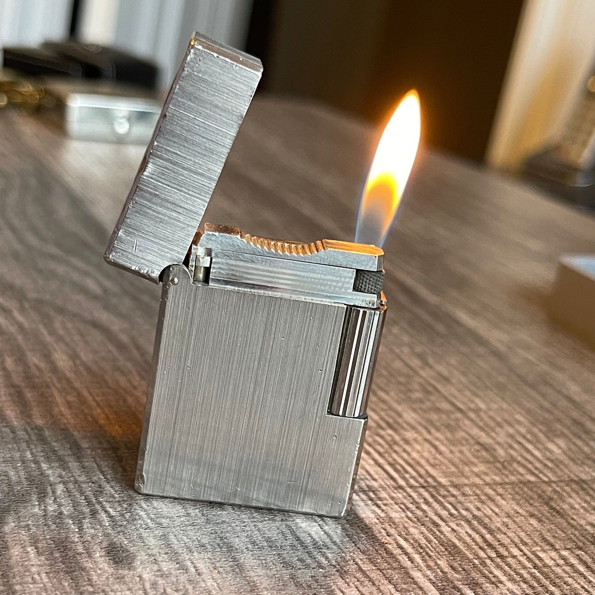 S.T. Dupont st dupont line 1 brushed silver-great Working Condition ...