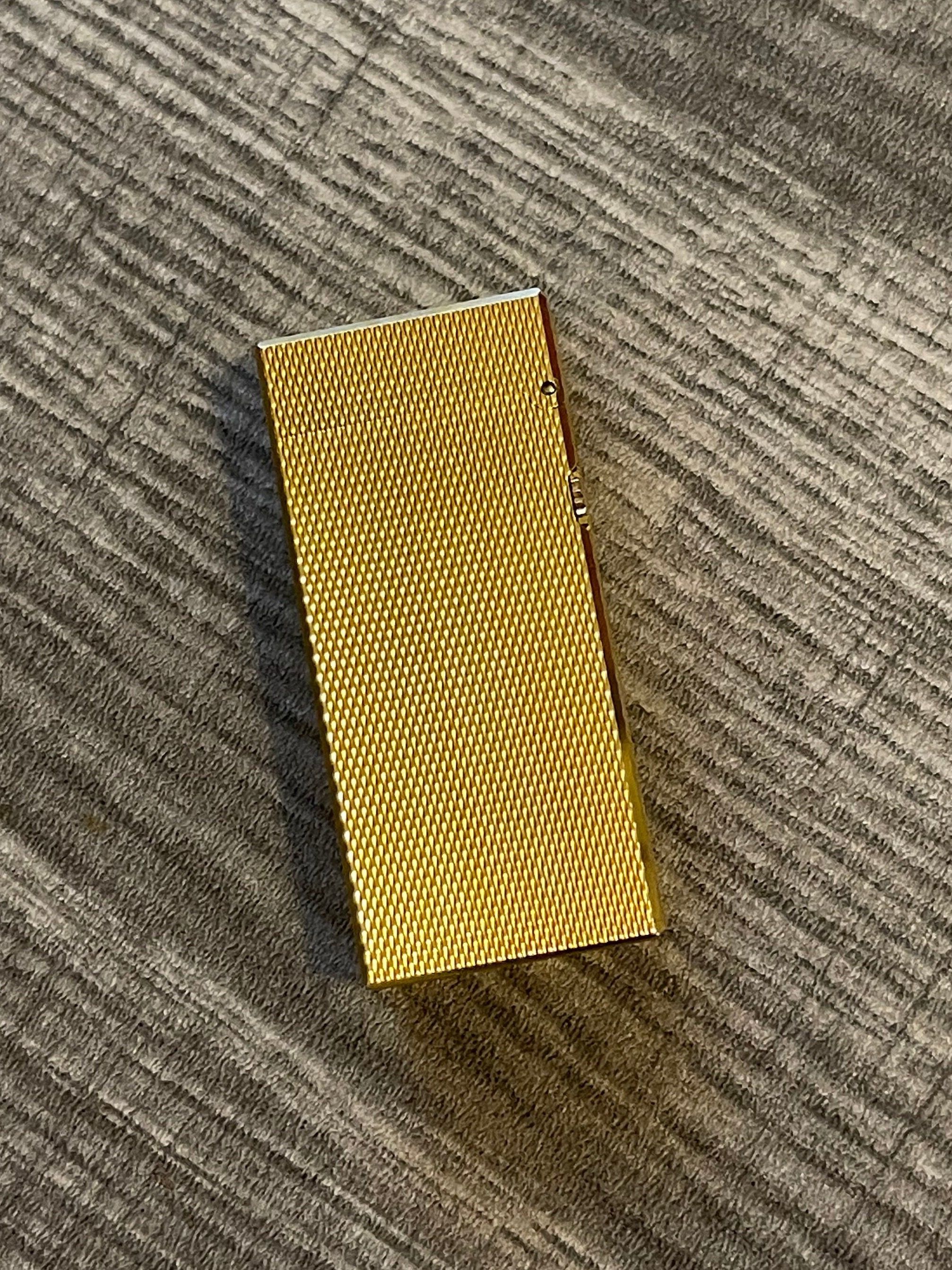 Alfred Dunhill Dunhill ROLLAGAS lighter-rare short gold classic barley ...