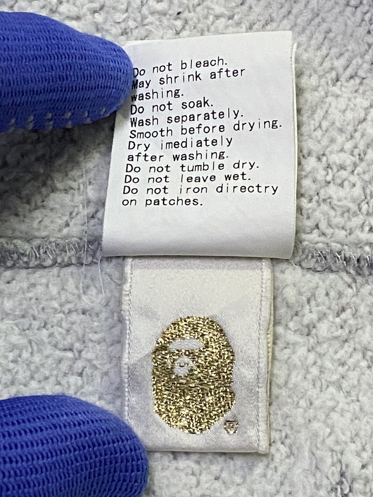 Bape Champion Logo Zip Hoodie | Grailed