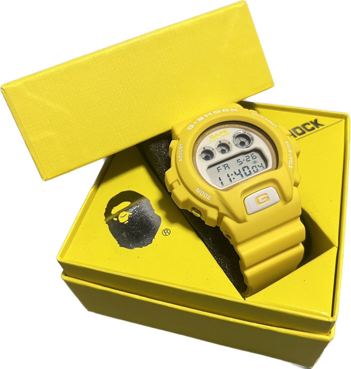 Bape × Casio × G Shock 2007year BAPE watch casio G-SHOCK DW-6900 Yellow ...