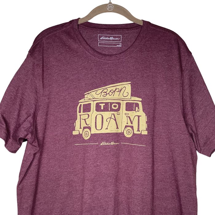 Eddie Bauer Eddie Bauer T Shirt Born to Roam Graphic Camper Van Life L ...