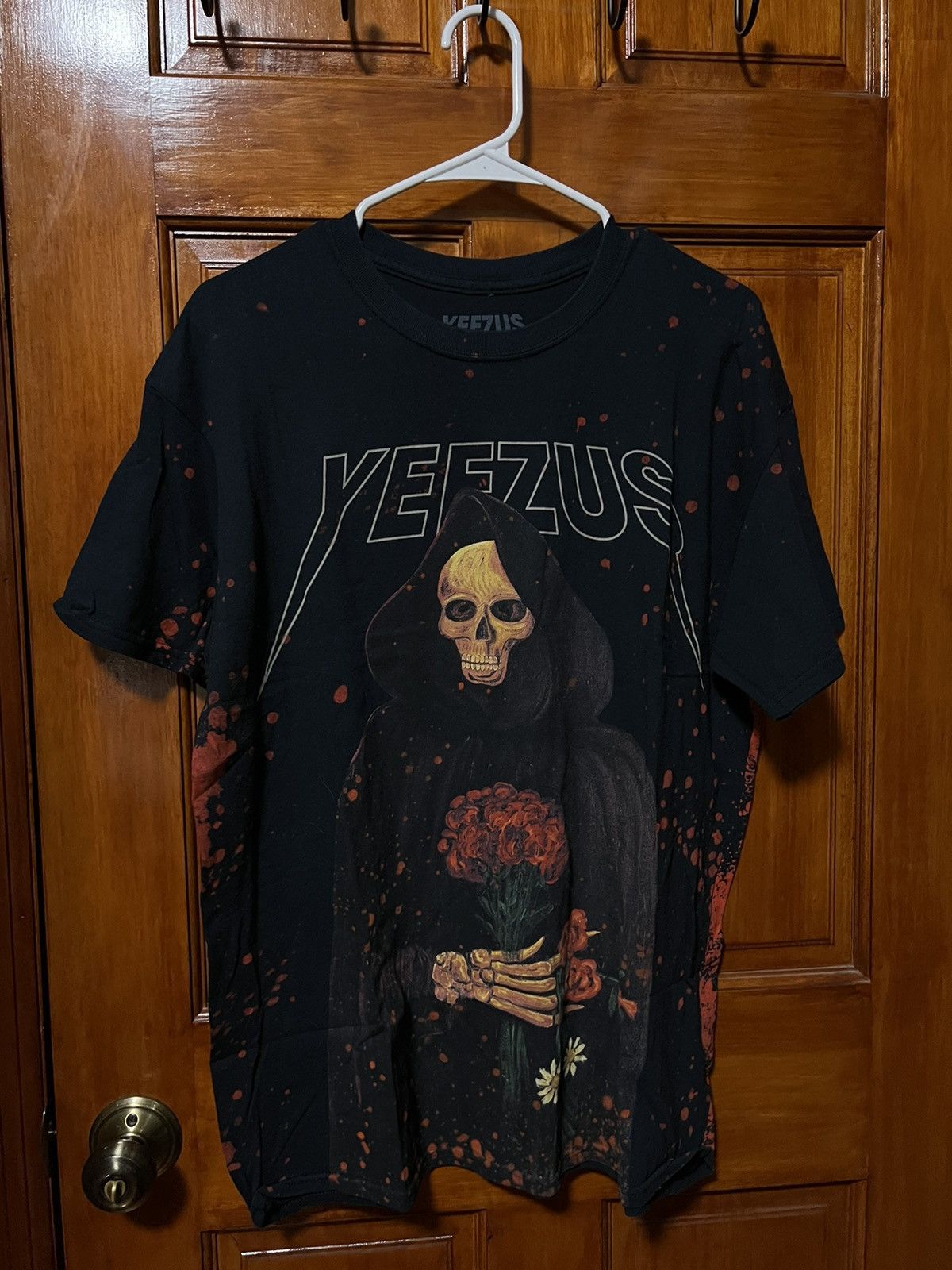 Kanye West × Wes Lang YEEZUS TOUR MERCH RED SPLATTER REAPER TEE | Grailed