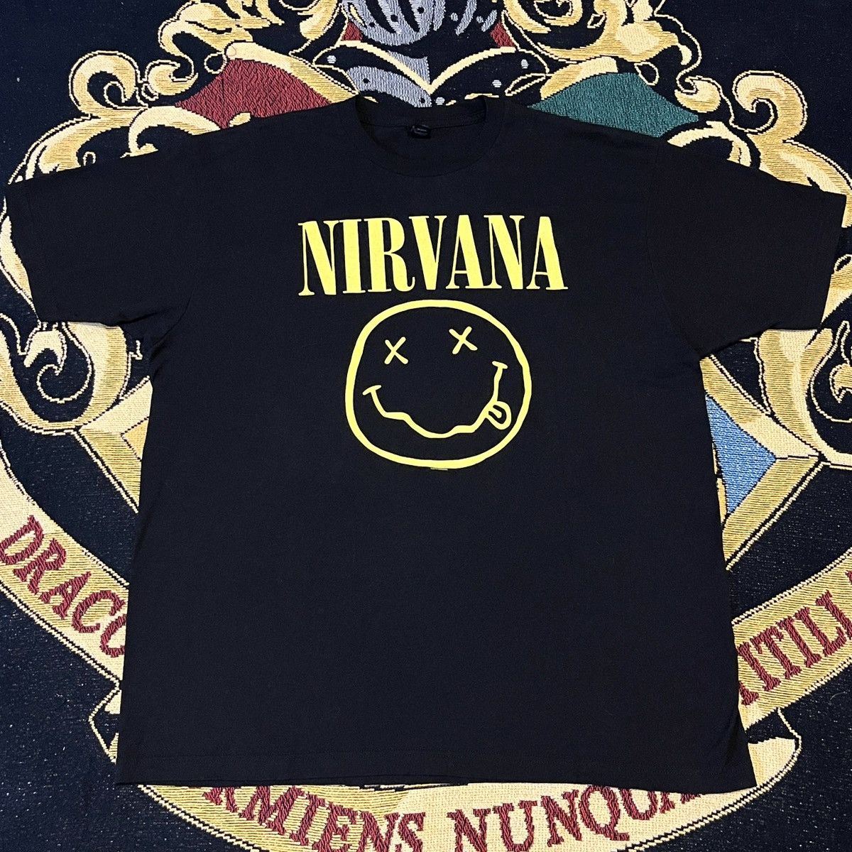 Nirvana 2014 Nirvana Nevermind Smiley Face Band Tee | Grailed