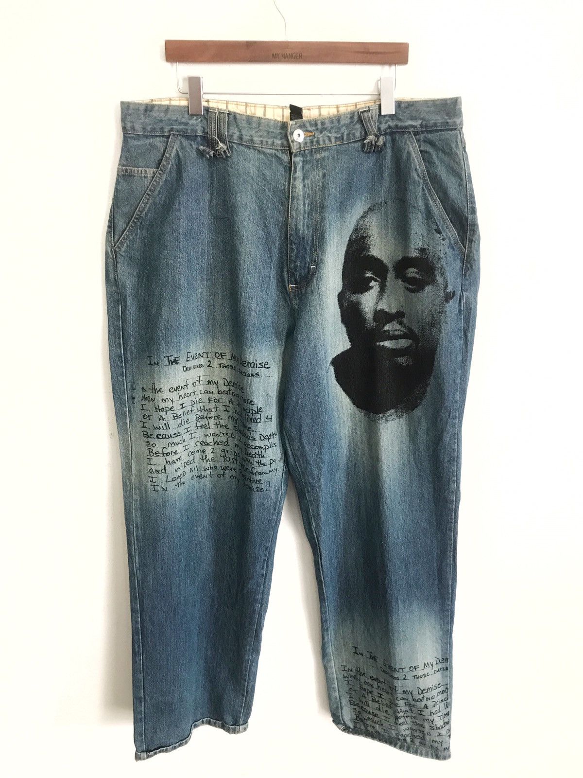 Legendary Goods Makeveli Jeans Hip Hop Tupac Shakur RIP 1971-1996 | Grailed
