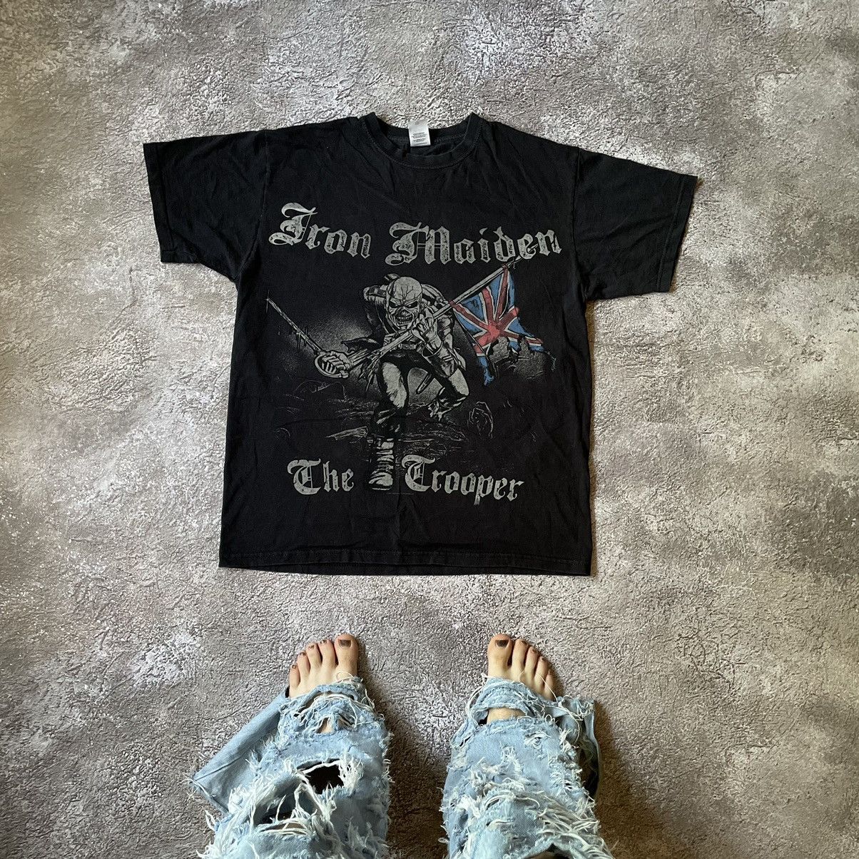 Band Tees × Vintage Vintage Y2K IRON MAIDEN FACE Horror Psycho SKELETON ...